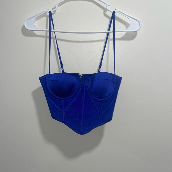 Oh Polly | Tops | Royal Blue Corset Top Oh Polly | Poshmark